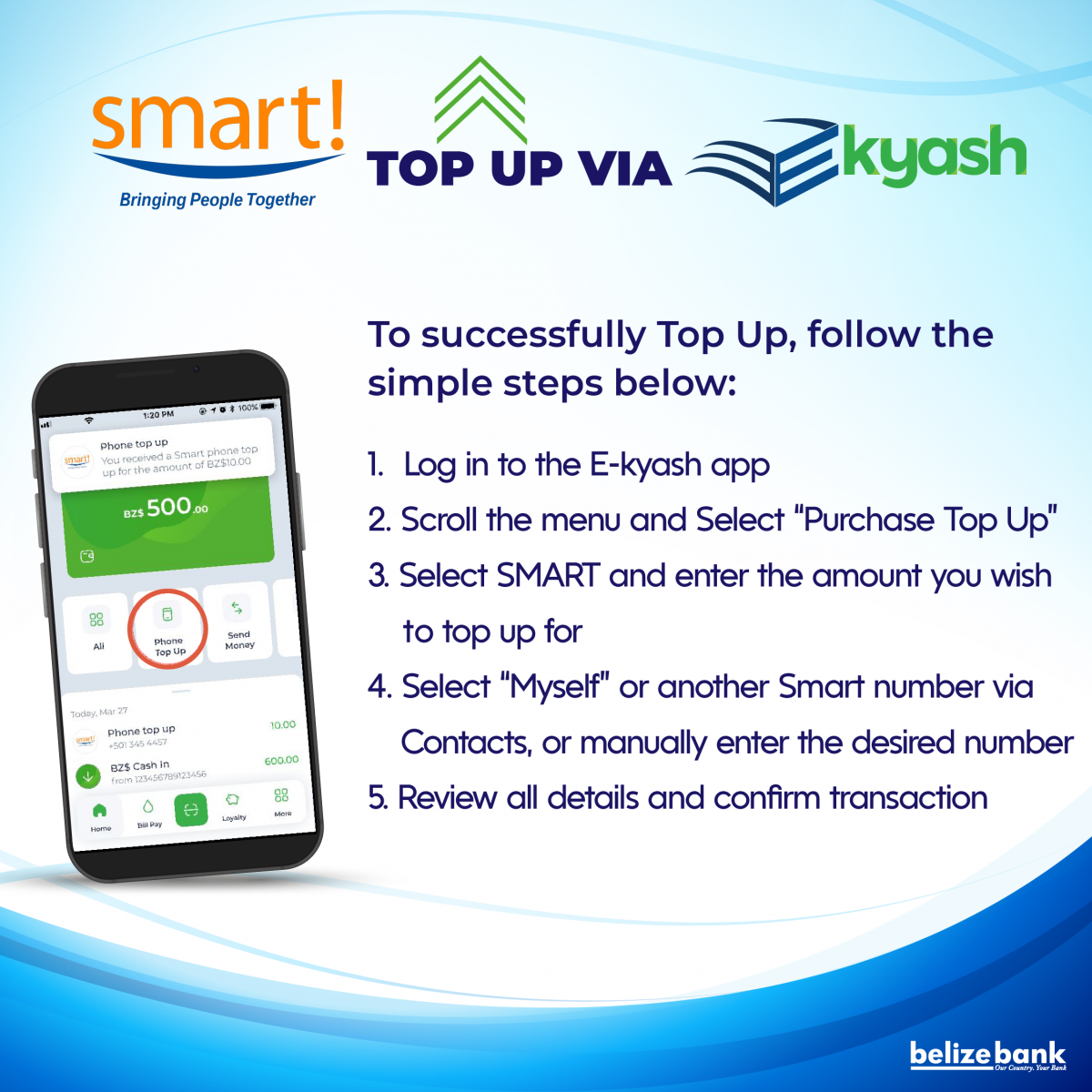 TOP UP YOUR SMART PHONE! - Belize Bank
